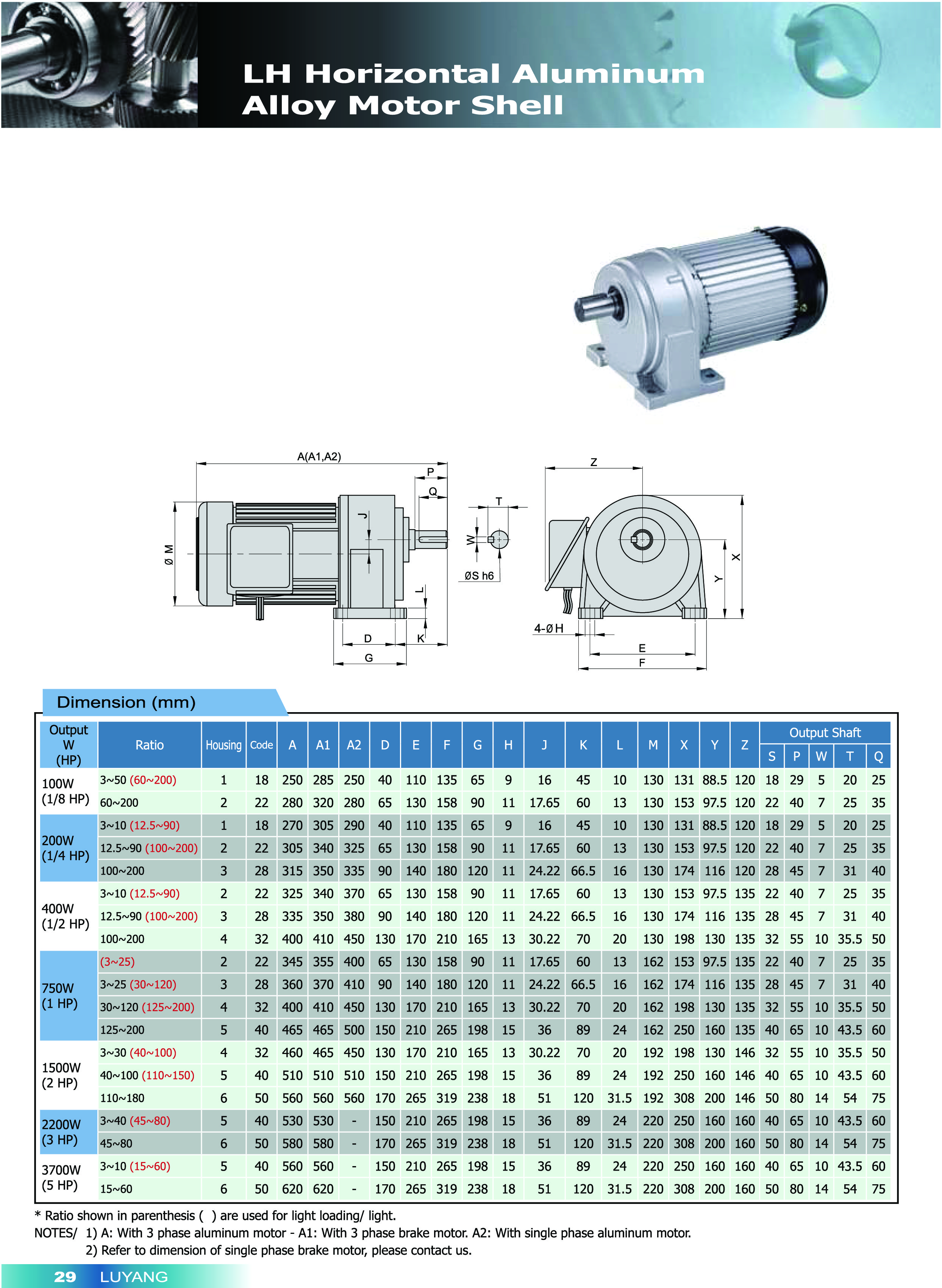 LV Vertical Gear Motor- LV18 / LV22 / LV28 / LV32 / LV40 / LV50